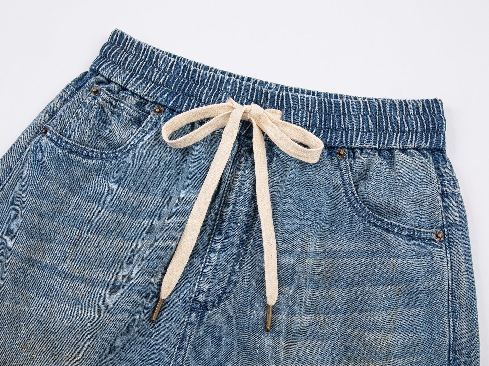 Casual drawstring denim shorts – UOOYAA